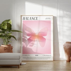 Pink Aura Poster Set, Set of 3 Affirmation Poster, Spiritual Wall Art ...