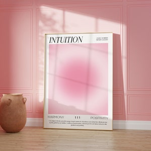 Pink Aura Poster Set, Set of 3 Affirmation Poster, Spiritual Wall Art ...
