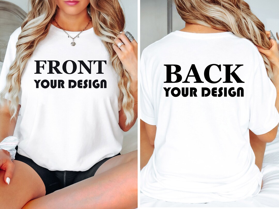 Front and Back Custom Shirt, Custom Text Shirt, Double Sided Shirt ...