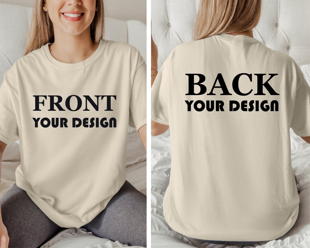 Front and Back Custom Shirt, Custom Text Shirt, Double Sided Shirt ...