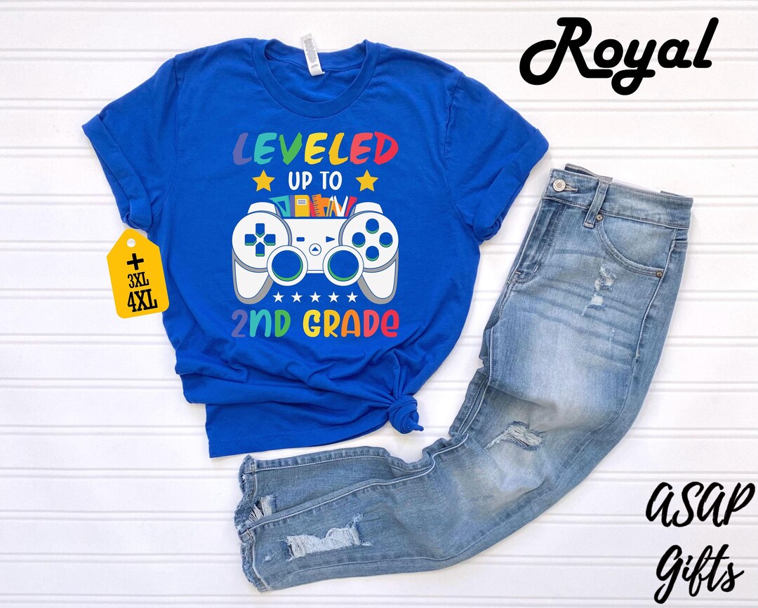 Leveled up to 2nd Grade Shirt, Back to School Shirt, Second Grade Shirt ...