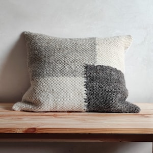 Handwoven Wool Throw Pillow, Handmade Soft Wool Pillow, Authentic ...