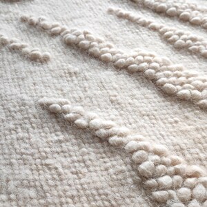 Handwoven Natural Big Wool Rug, Handwoven Wool Rug in Natural Colors ...