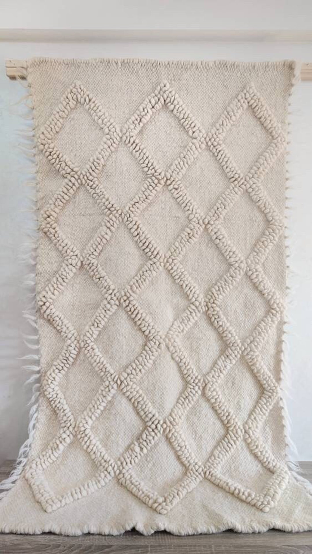 MADE TO ORDER. Handwoven Wool Carpet Blanket Rug. Created - Etsy