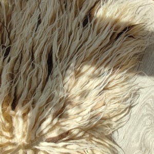 Shaggy Wool Rug, Natural Tufted Area Rug, Modern Scandinavian Wool Rug ...