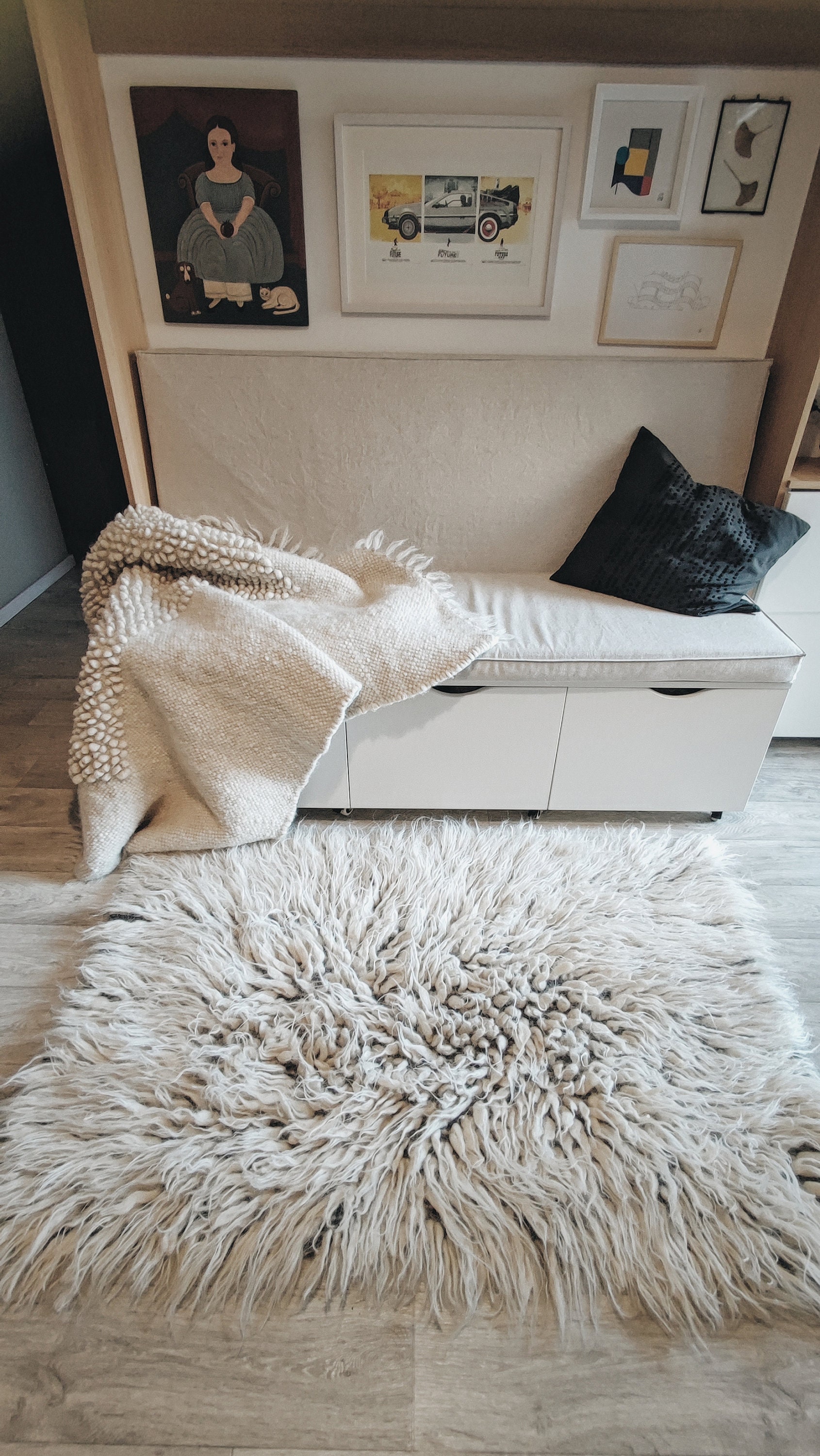 Scandinavian Style Natural Wool Rug – Handwoven, Soft & Durable Area ...