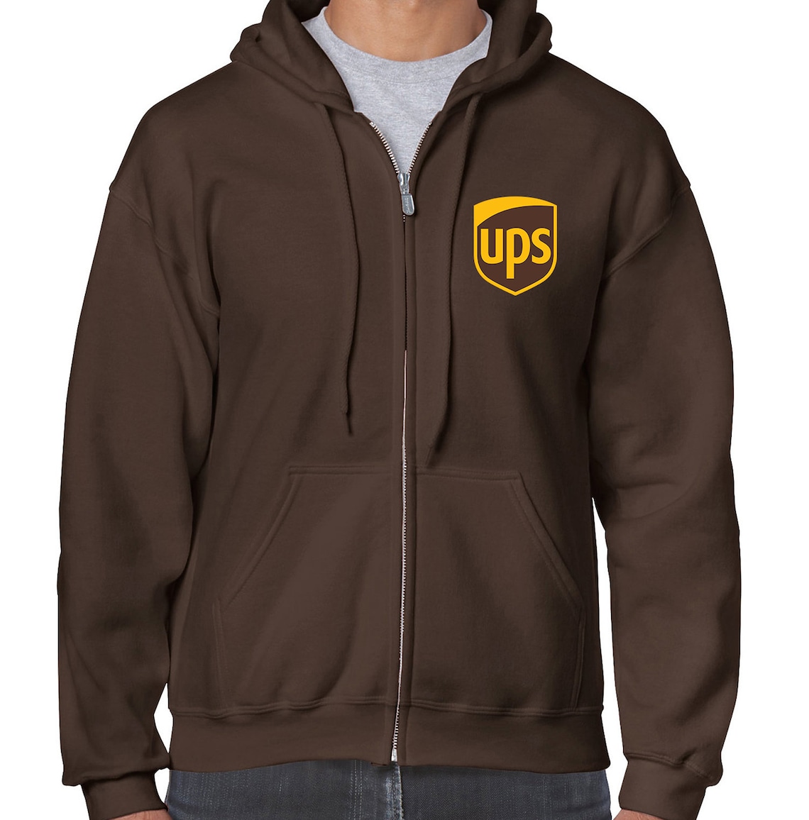 UPS Zip Hoodie Hooded Sweatshirt - Etsy