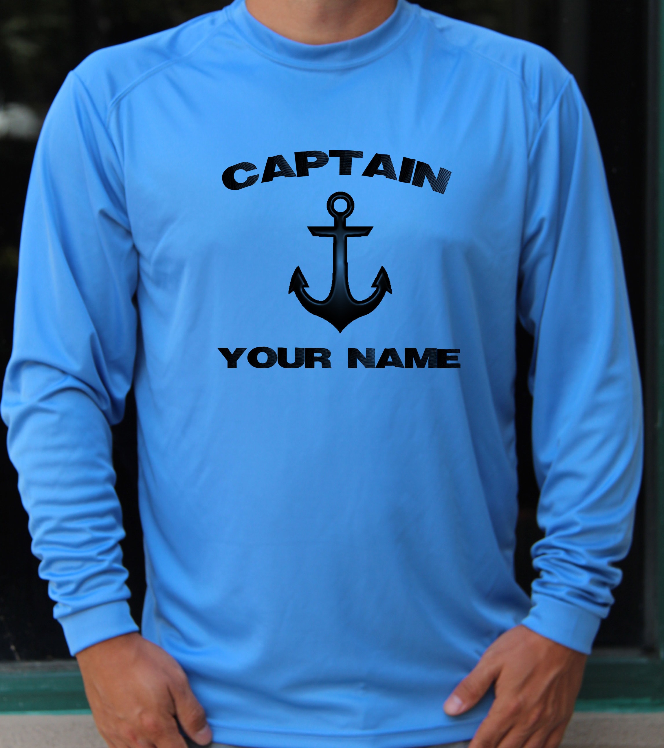 Personalized Custom Captain Long Sleeve Shirt Boating Gift Fishing ...