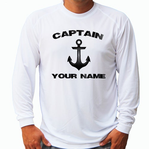 Personalized Custom Captain Long Sleeve Shirt Boating Gift | Etsy
