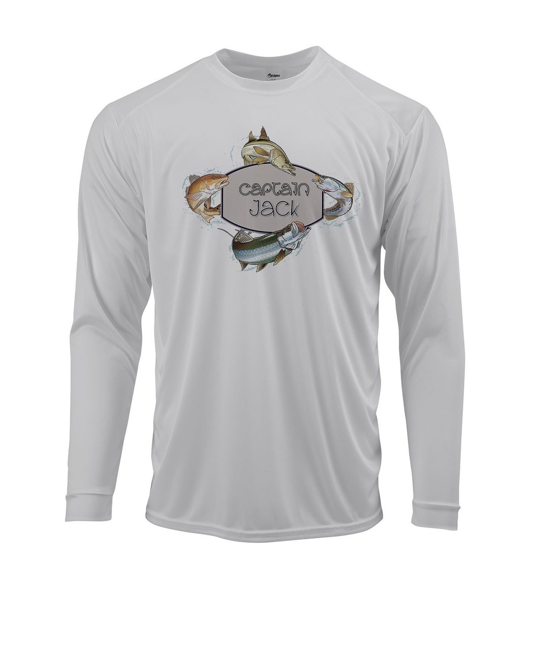 Personalized Custom Captain Long Sleeve Shirt Gift Fishing Performance ...