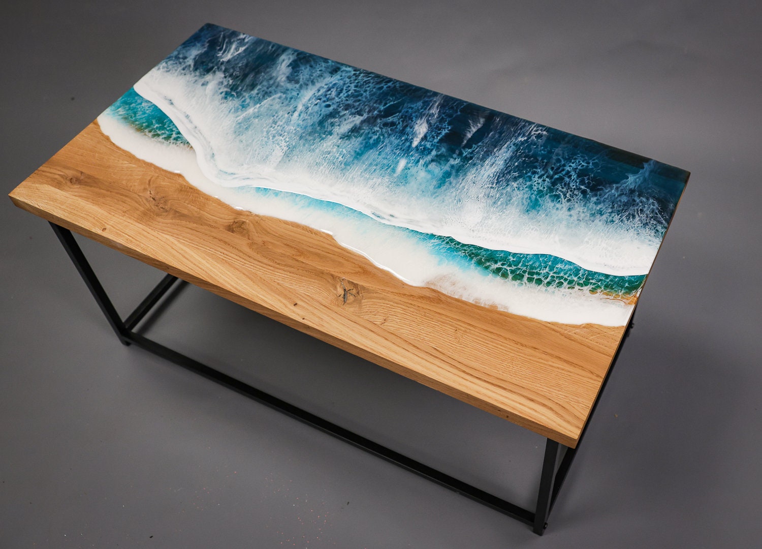 Ocean Resin Coffee Table, Resin Art, Beach Art, Custom Table, Made to ...