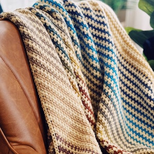 Striped Corner to Corner Crochet Blanket Pattern - Crochet Pattern - Intermediate Crochet ...