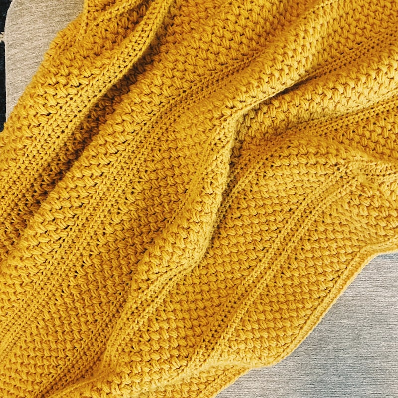 Yellow Pattern Blanket - Etsy