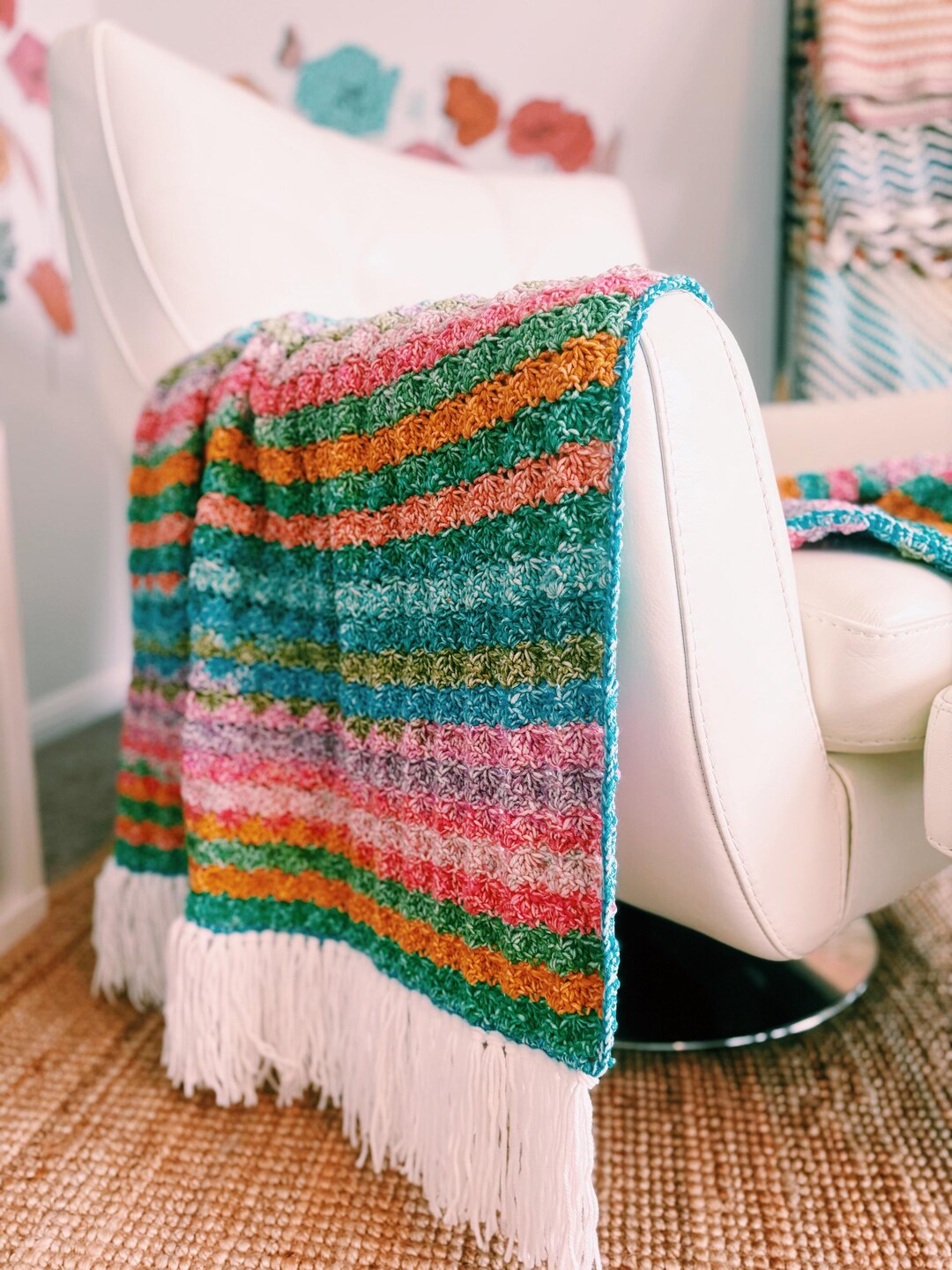 CROCHET PATTERN - Shell Stitch Crochet Blanket Pattern – the Felicity ...