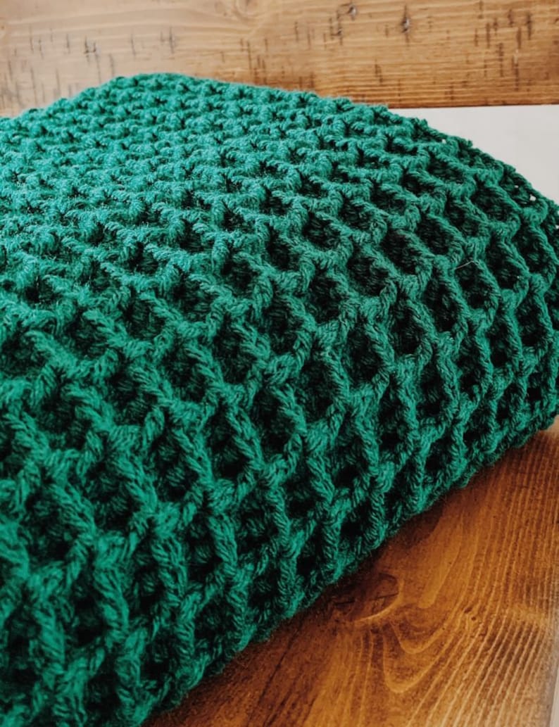 Crochet Waffle Stitch Blanket Pattern Crochet Afghan Pattern - Etsy