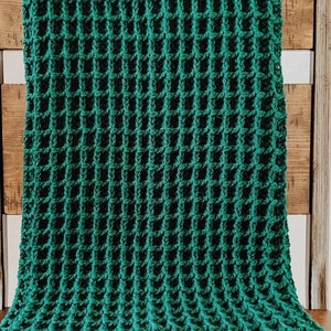 Crochet Waffle Stitch Blanket Pattern - Crochet Afghan Pattern ...