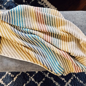 Striped Corner to Corner Crochet Blanket Pattern - Crochet Pattern - Intermediate Crochet ...