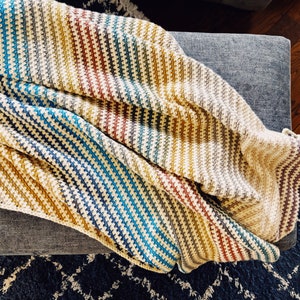 Striped Corner to Corner Crochet Blanket Pattern - Crochet Pattern - Intermediate Crochet ...