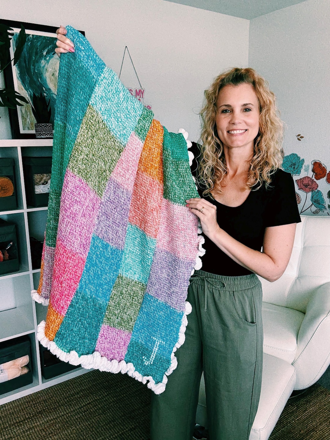 TUNISIAN CROCHET PATTERN - Dorm Sweet Dorm Blanket - Crochet Blanket Pattern Pdf - Crochet Join ...