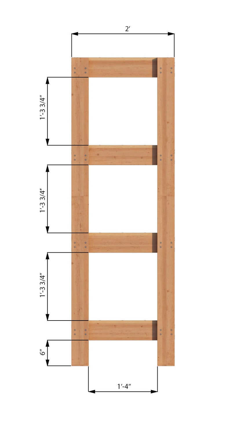 2x4 Garage Storage Shelves Plans PDF - Etsy
