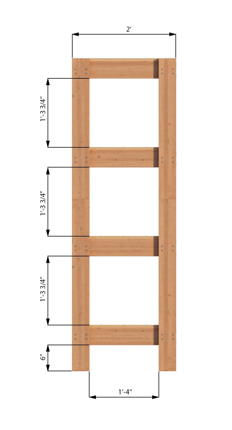 2x4 Garage Storage Shelves Plans PDF - Etsy