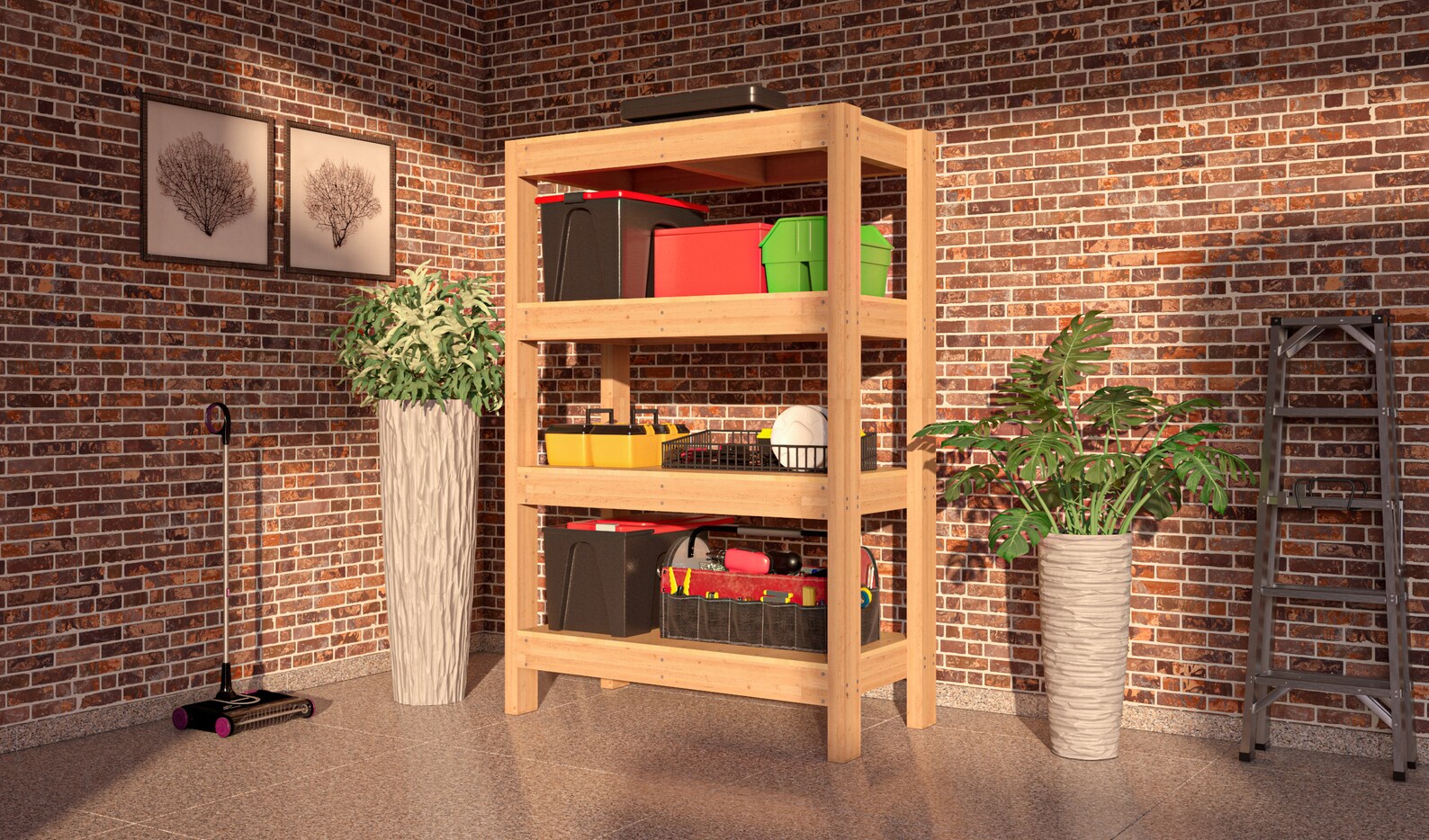 2x4 Garage Storage Shelves Plans PDF - Etsy