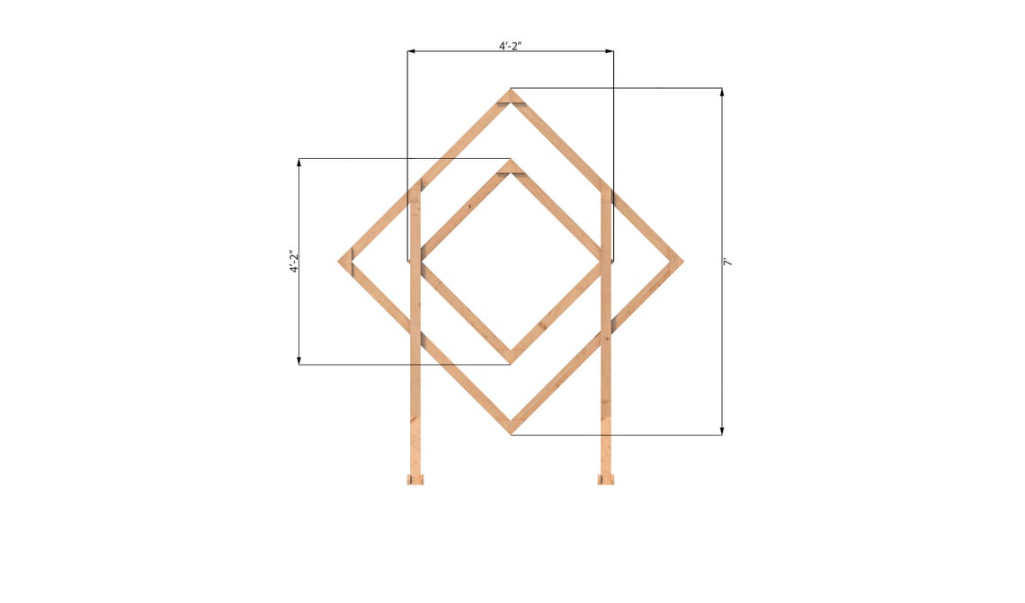 DIY Rhombus Frame Wedding Arch Plans for Wedding Decoration (PDF ...