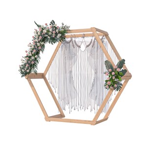 DIY Hexagon Frame Wedding Arch Plans for Wedding Decoration (PDF ...