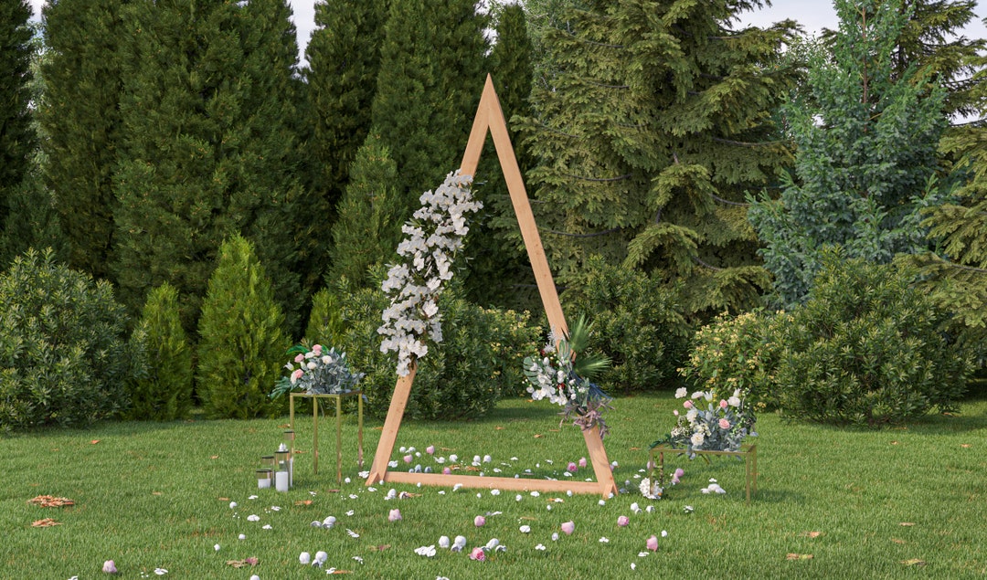DIY Triangle Frame Wedding Arch Plans for Wedding Decoration (PDF ...