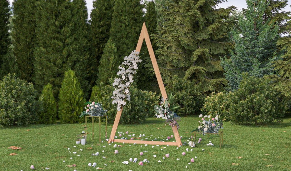 DIY Triangle Frame Wedding Arch Plans for Wedding Decoration (PDF ...