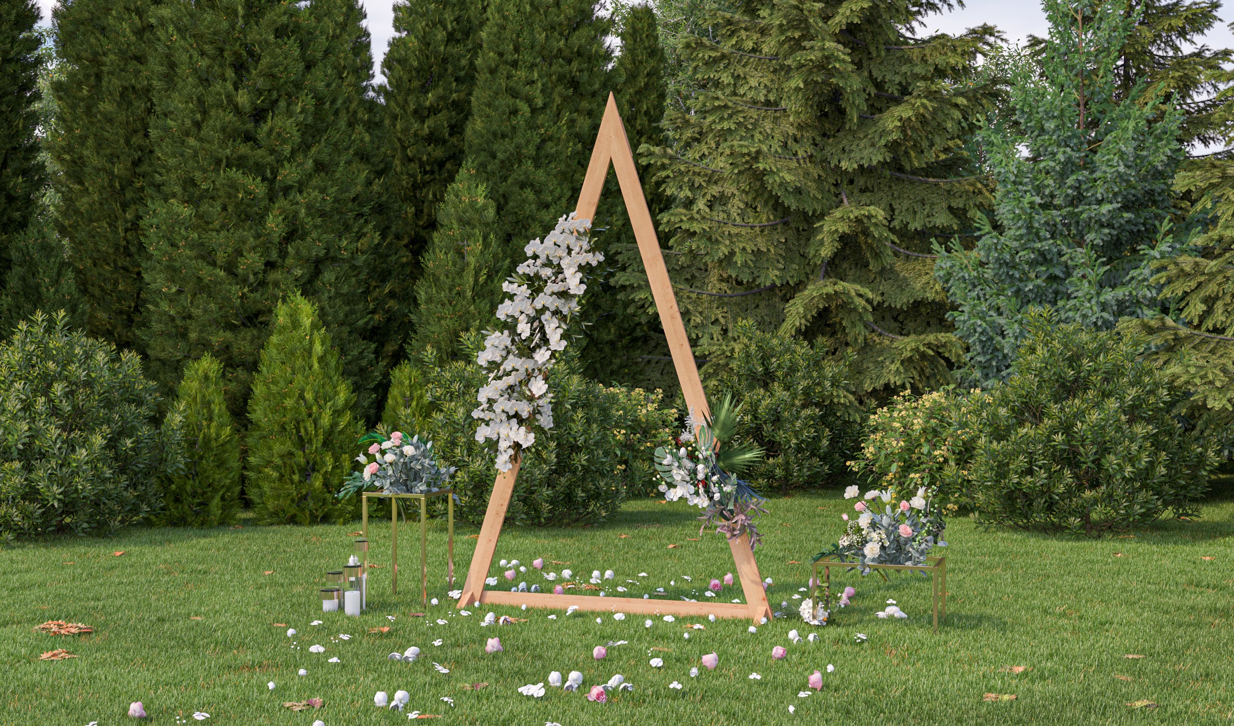 DIY Triangle Frame Wedding Arch Plans for Wedding Decoration (PDF ...