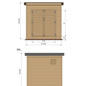 6x8 Shed Plan for Lean to Backyard Shed - Etsy