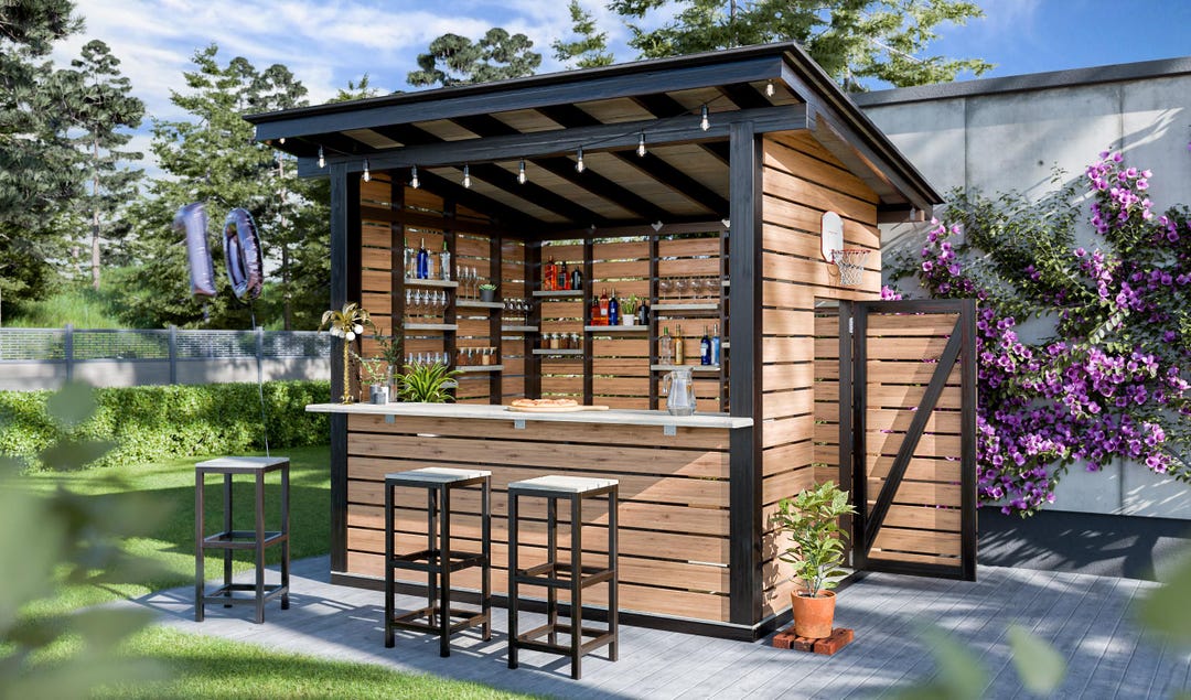 DIY Modern Outdoor Bar Plans Digital PDF Download - Etsy