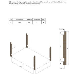6x4 Workbench Plans Easy DIY Assembly Digital PDF Download - Etsy