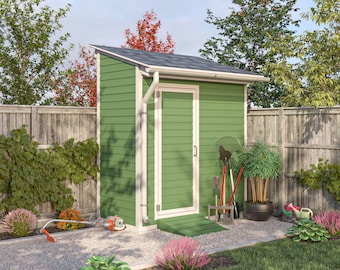 4x8 Lean to Shed Plans PDF Download - Etsy