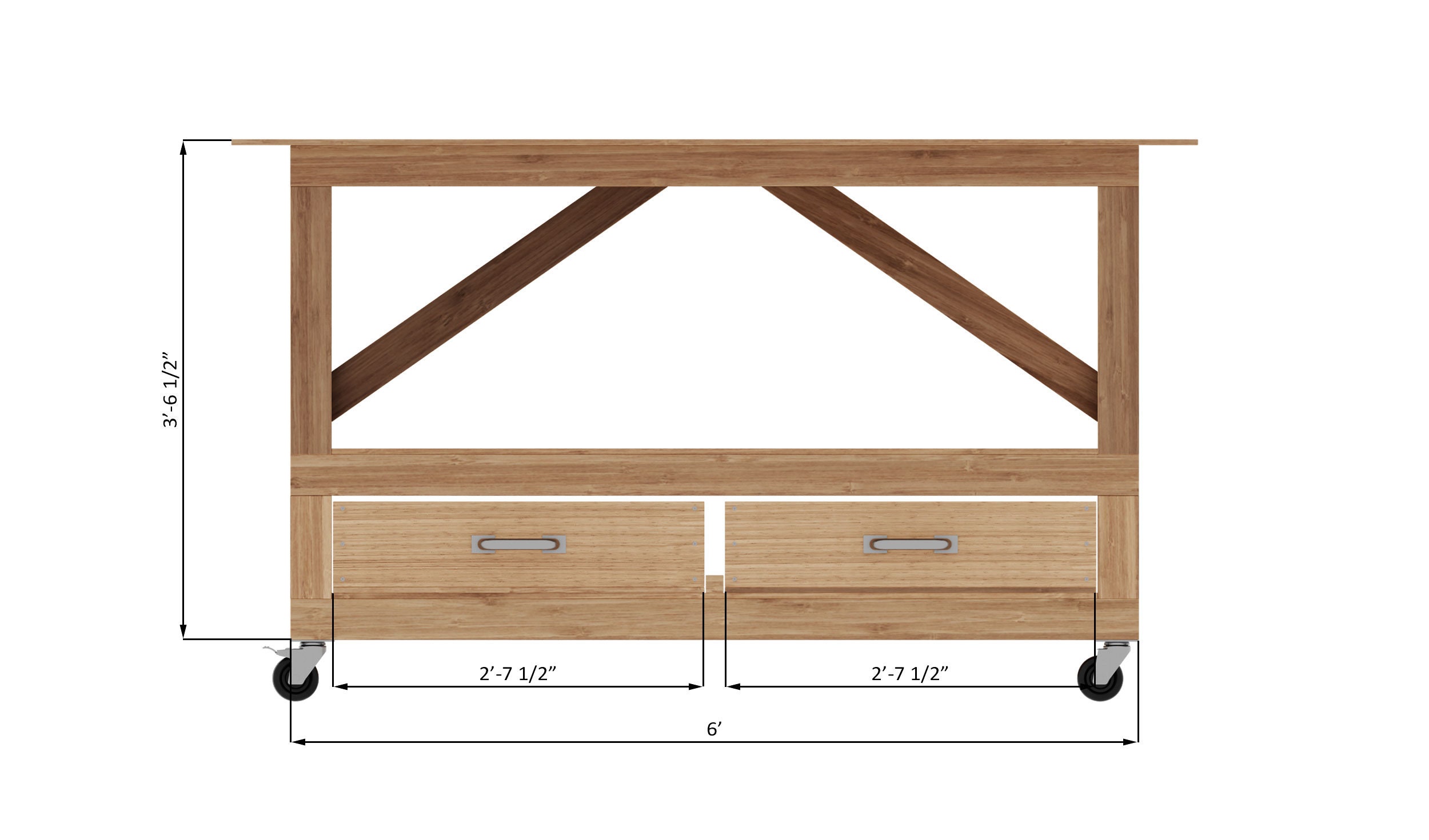 Rolling Mobile Workbench Plans – Multi-shelf DIY Workstation With ...