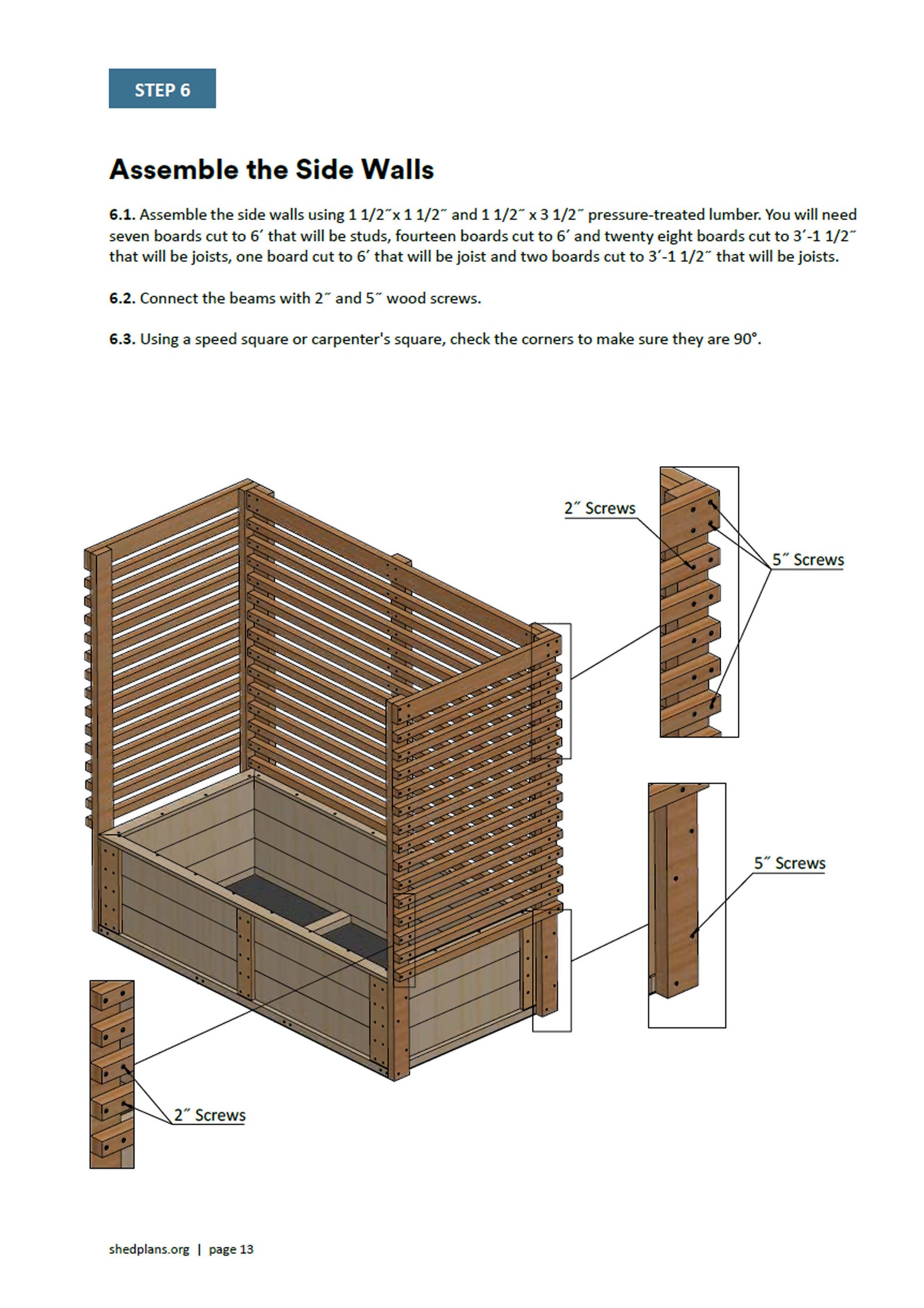 DIY Raised Garden Bed Plans With Trellis 3x6 (PDF) - Etsy
