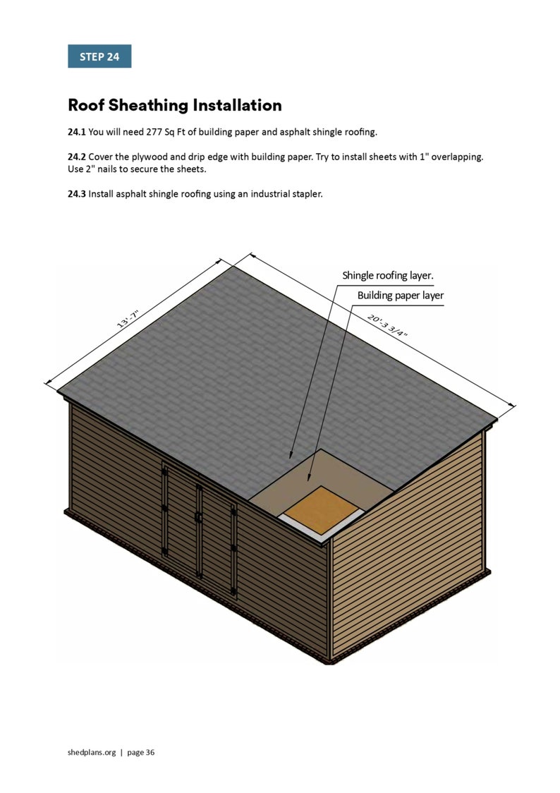 12x20 Shed Plans Lean to Storage Shed PDF - Etsy