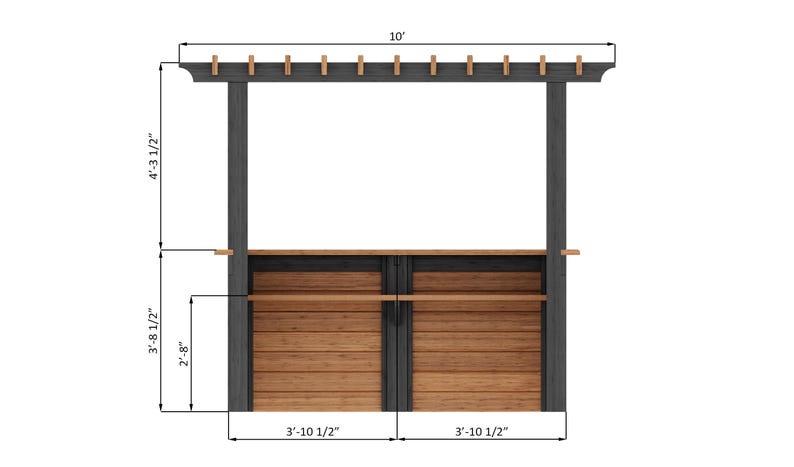 DIY Simple Outdoor Bar Plans Digital PDF Download - Etsy