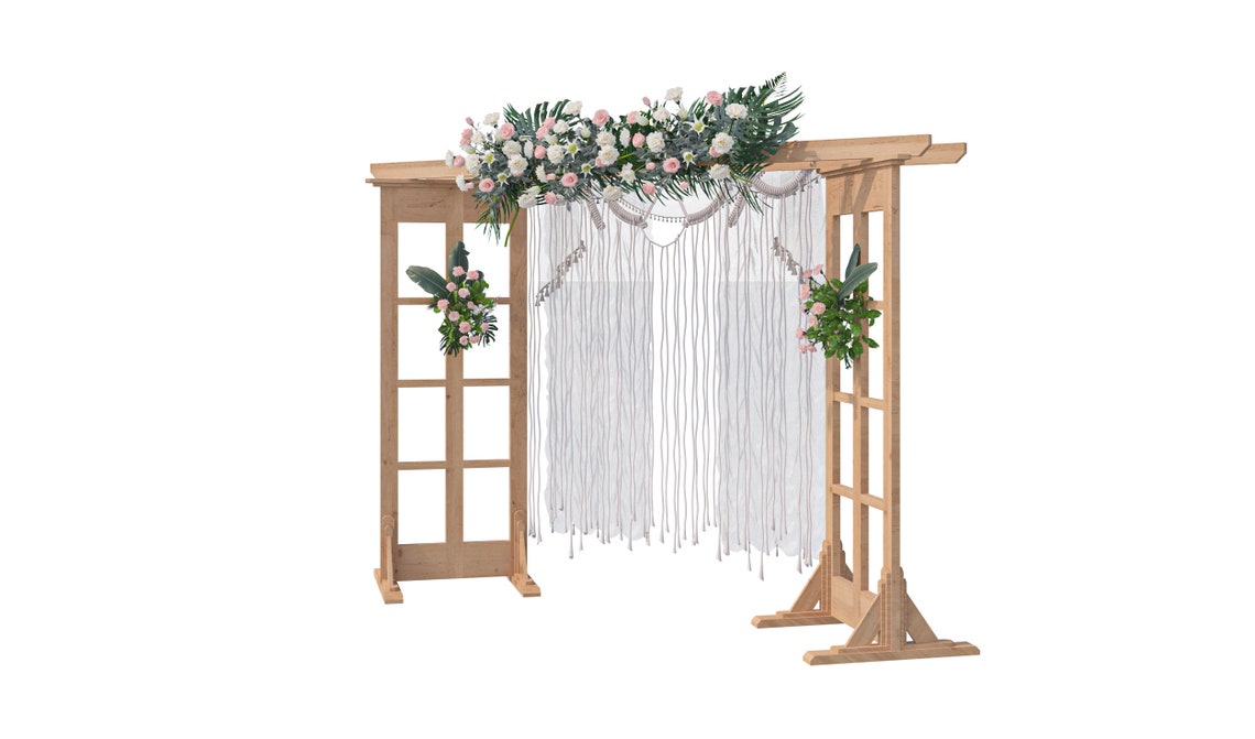 DIY Double Door Frame Wedding Arch Plans for Wedding Decoration (PDF ...