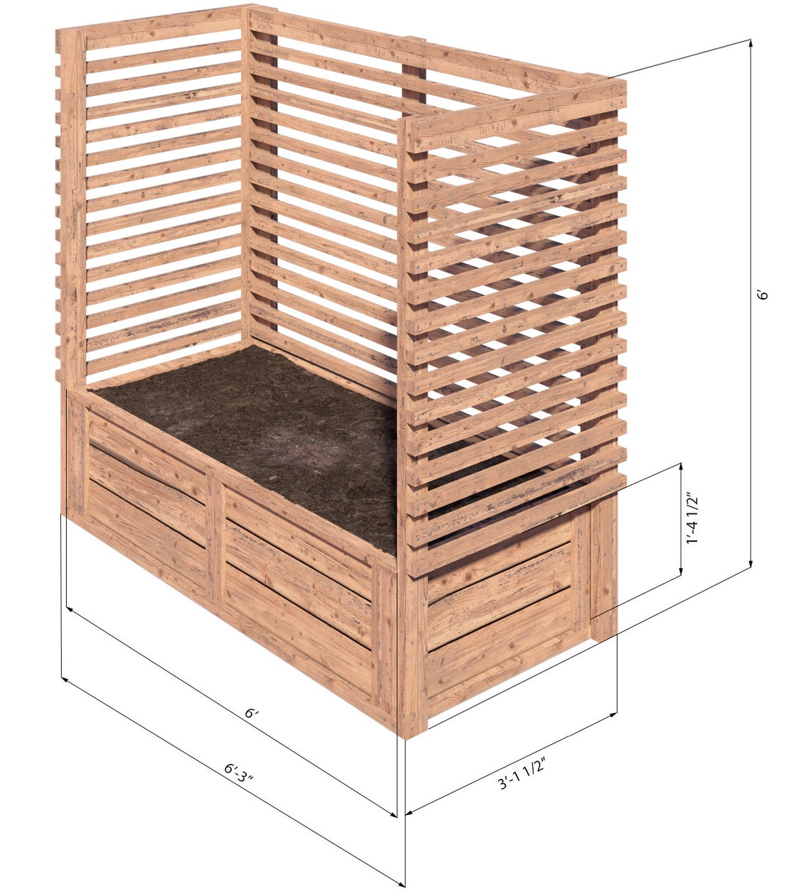 DIY Raised Garden Bed Plans With Trellis 3x6 (PDF) - Etsy
