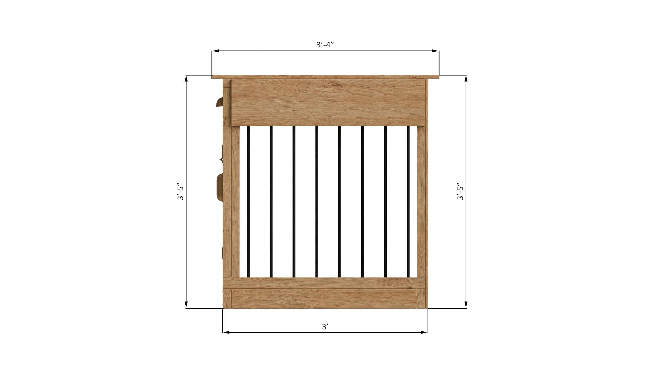 Triple Dog Crate Plans With TV Stand – Modern Wooden Kennel for 3 Dogs ...