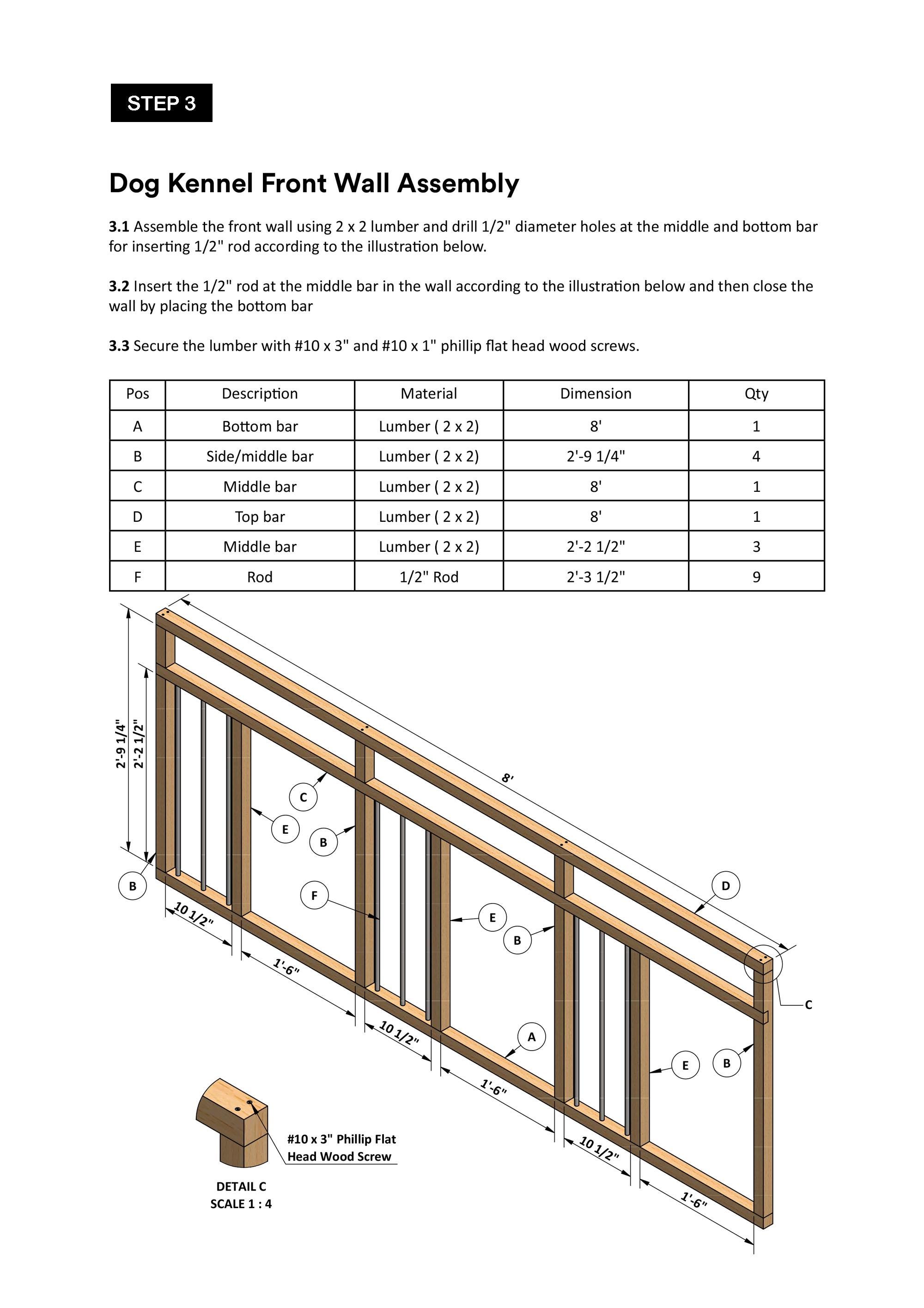 Triple Dog Crate Plans With TV Stand – Modern Wooden Kennel for 3 Dogs ...
