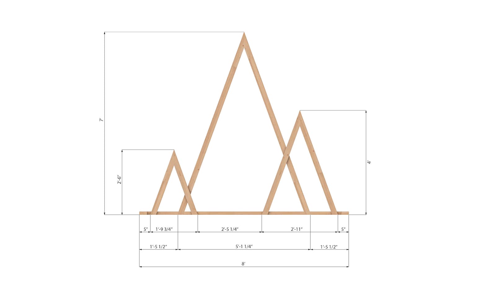 DIY Triple Triangle Frame Wedding Arch Plans (PDF Instructions) - Etsy