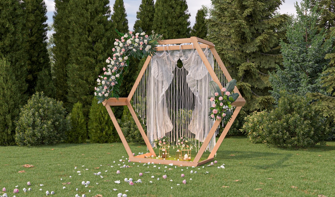 DIY Hexagon Frame Wedding Arch Plans for Wedding Decoration (PDF Instructions) - Etsy