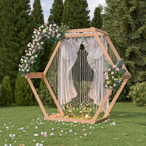 DIY Hexagon Frame Wedding Arch Plans for Wedding Decoration (PDF ...
