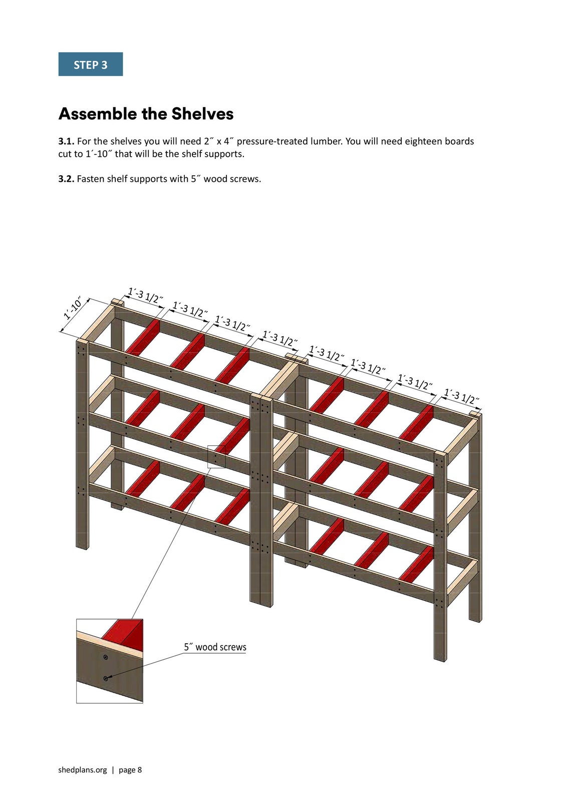 12x2 3-tier Garage Shelving Unit Plans PDF - Etsy