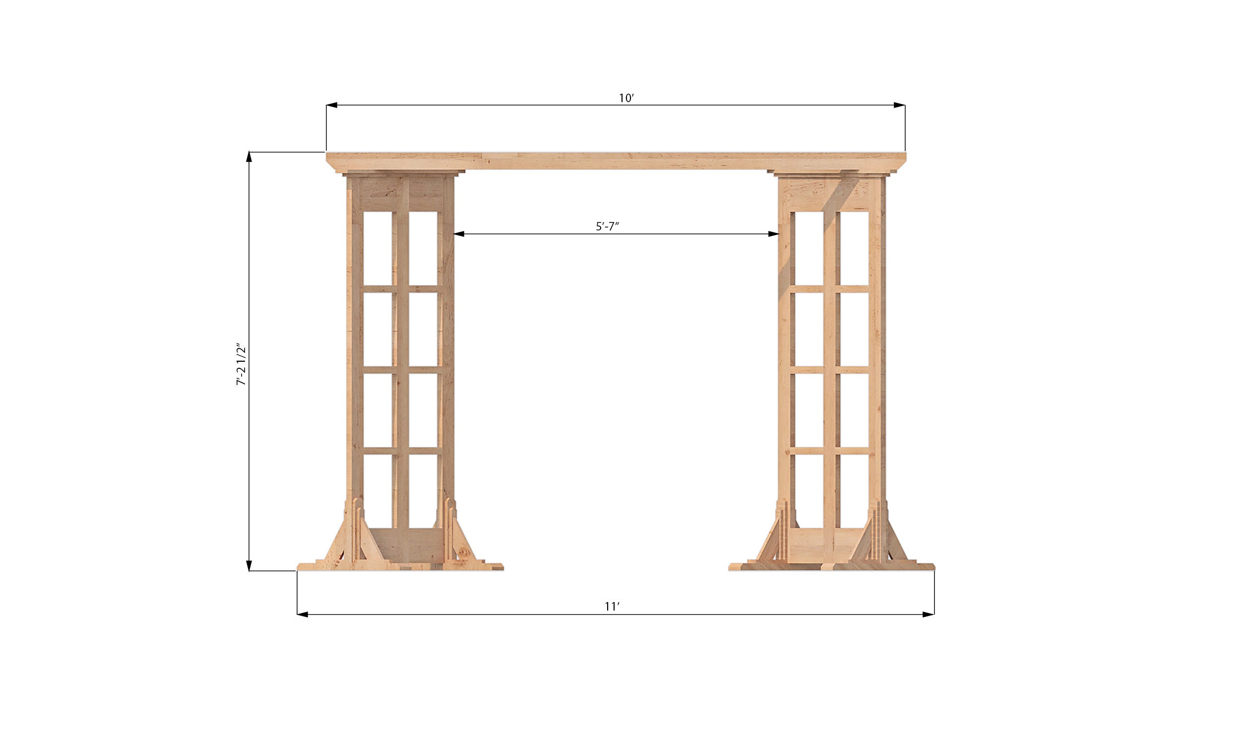 DIY Double Door Frame Wedding Arch Plans for Wedding Decoration (PDF ...