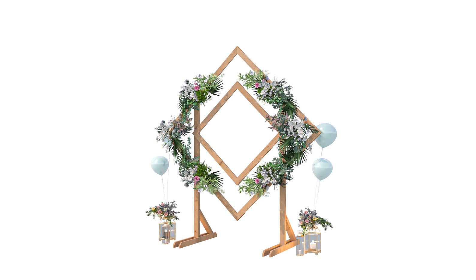DIY Rhombus Frame Wedding Arch Plans for Wedding Decoration (PDF ...