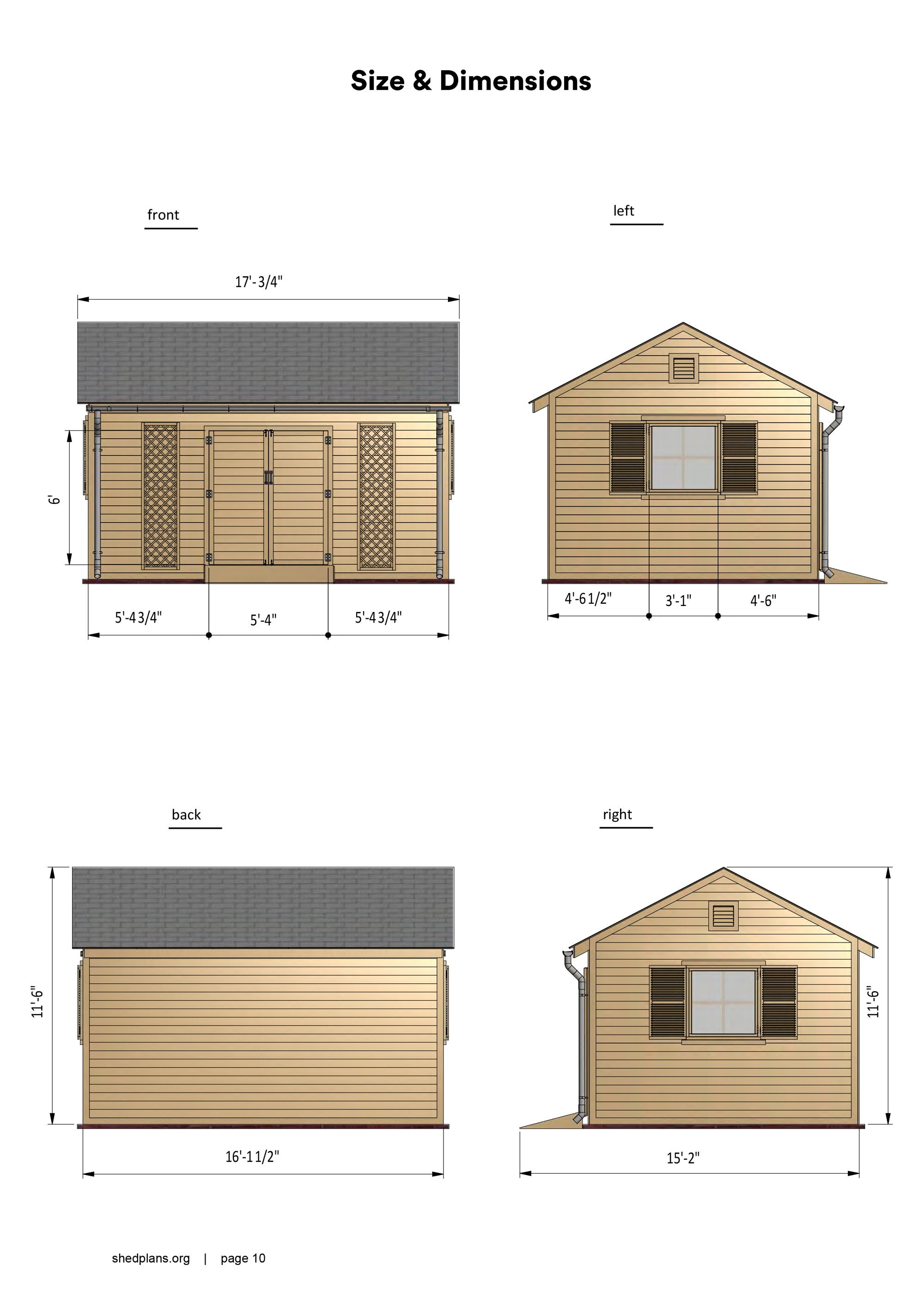 Shed Plans 12x16 Gable Garden Shed PDF - Etsy